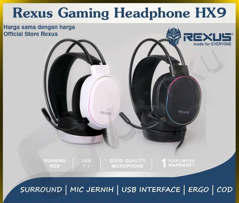 Promo Rexus Gaming Headphone Thundervox HX9 - Surround - MIC/Microphone ...