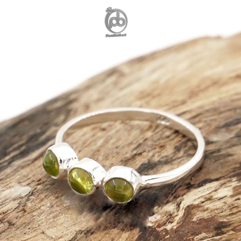 Jual Cincin Silver Wanita Perak Bali Asli 925 Natural Trio Green ...