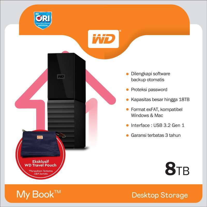 Jual WD My Book 8TB - HDD / HD / Hardisk / Hardisk Eksternal 3.5 di ...