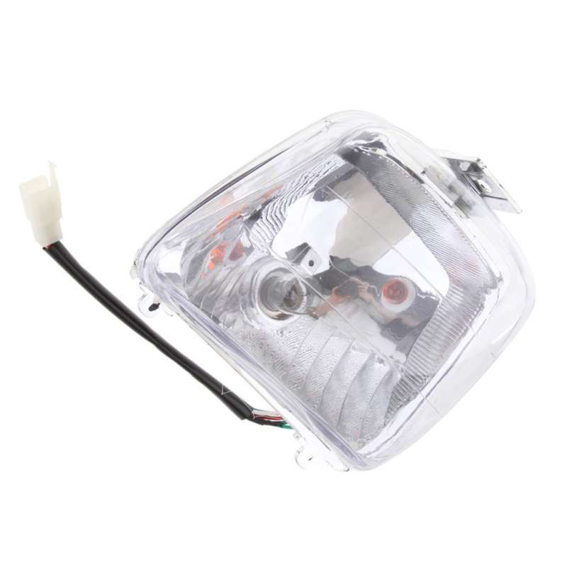 Jual Motorcycle Square Beam Headlights Head Lamps Clear Lens 50cc 70cc ...