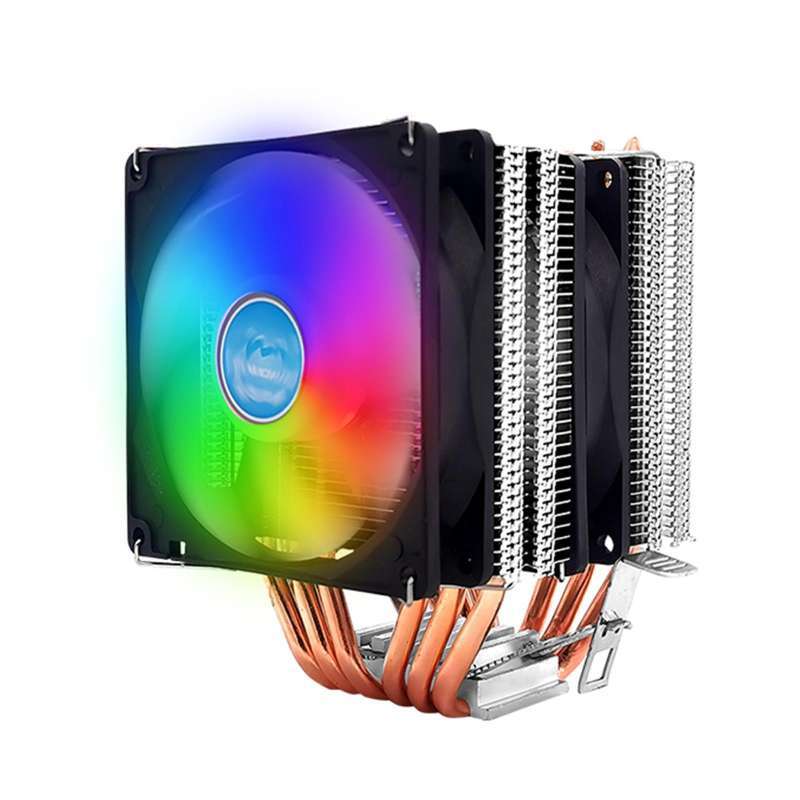 Jual Pc Cpu Cooler Heatsink 6 Heatpipes Pwm Rgb Fans For Amd Fm1 Am3 ...