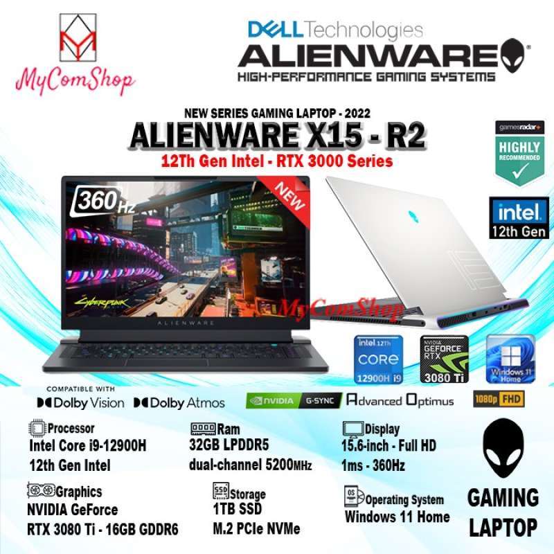 Jual DELL ALIENWARE X15 R2 i9-12900H 32GB RAM 1TB SSD RTX 3080 Ti 16GB ...