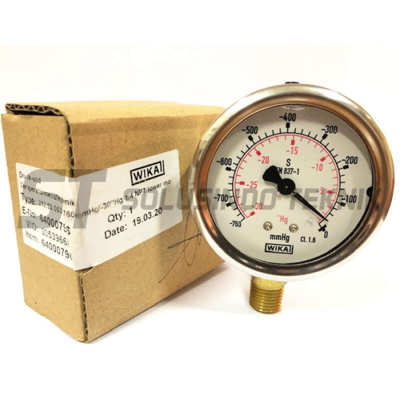 Jual Wika Pressure Gauge 212.53.063 Raket Range -760 mmHg di Seller Bena Store - Wanajaya, Kab ...
