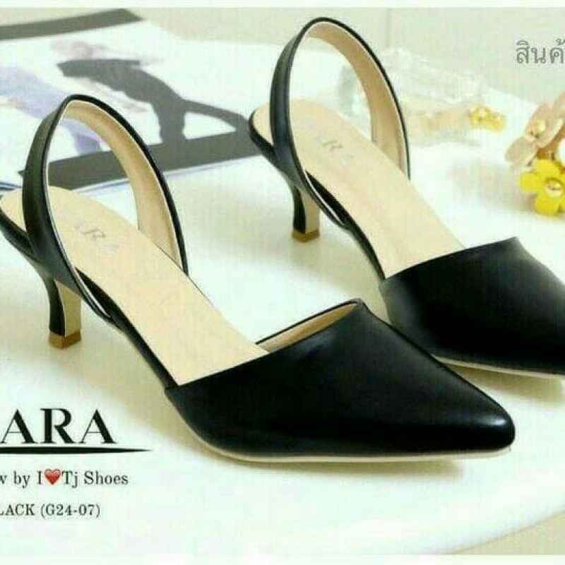 Promo Hak Tali Tinggi High Heels NR01 Hitam Hills Cewe Hels Wanita ...