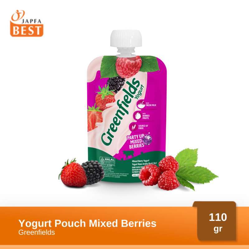 Promo Greenfields Yogurt Pouch Mixed Berry 110gr Diskon 28% di Seller ...
