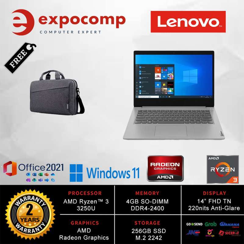 Jual LENOVO Ideapad Slim 3 IP 3-14ADA05 UXID PLATINUM AMD R3-3250 di Seller ExpoComp Official ...