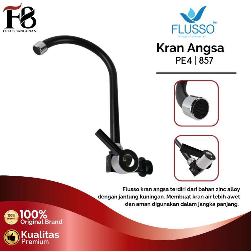 Promo Flusso Kran angsa fleksibel minimalis Flusso | kran keran air ...