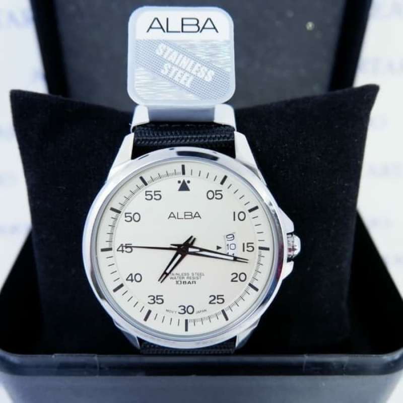 Jual Jam Tangan Pria Alba Kanvas Hitam Original & Branded - Harga ...