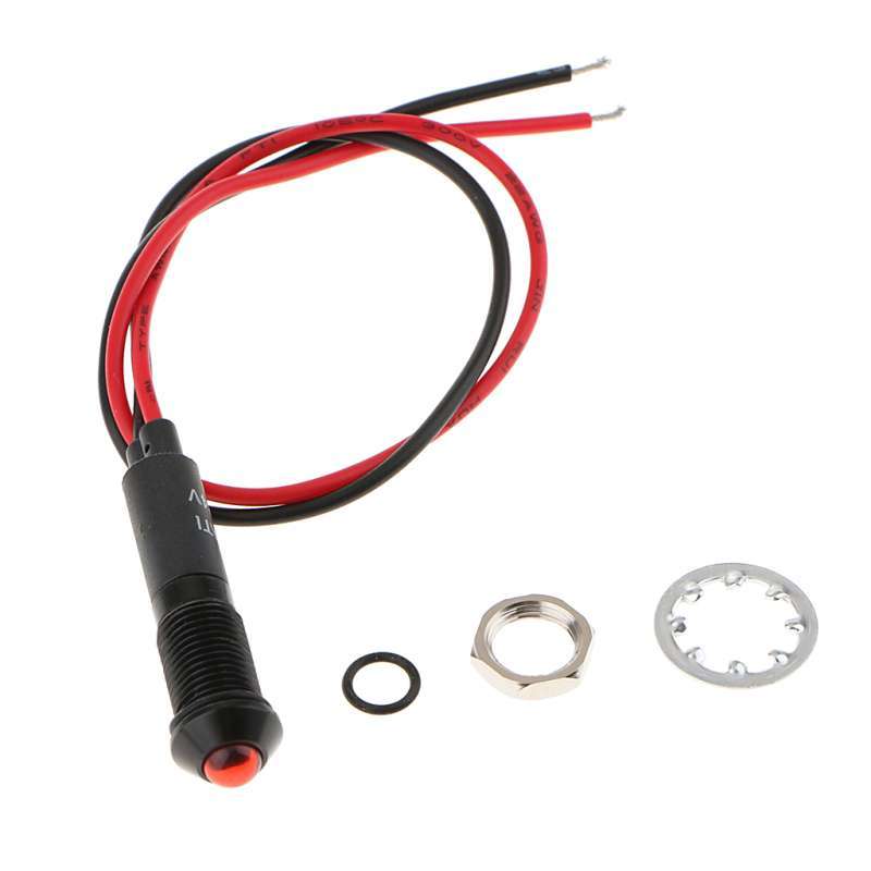 Jual Car Boat Truck 8mm 24V Red LED Dash Panel Indicator Warning Light ...