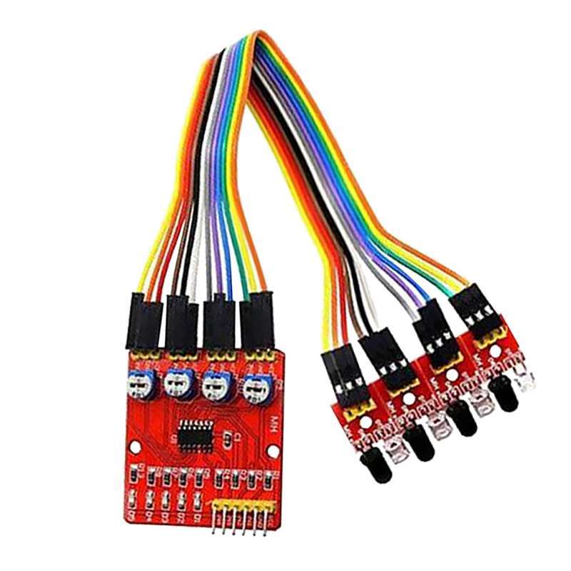 Jual 4-way Infrared Tracing Tracking Module Transmission Line Module ...