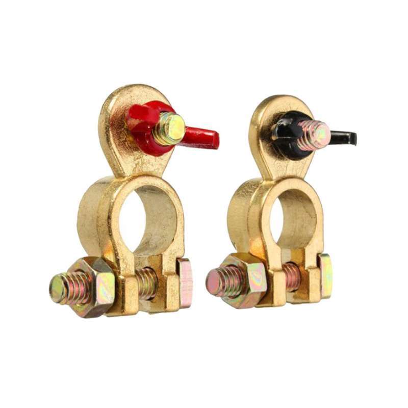 Jual Brass Copper Car Battery Terminal Post Black Red Positive Negative ...