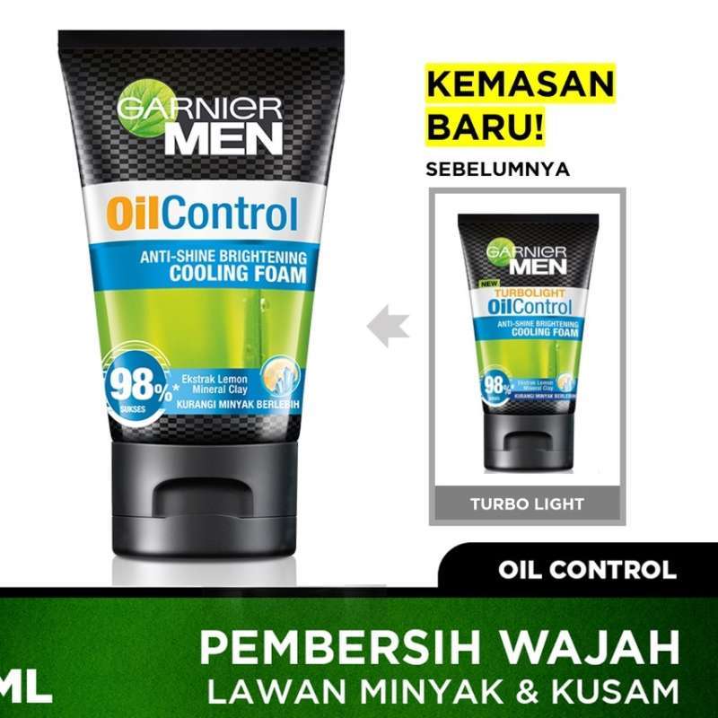 Jual Garnier Men Oil Control Cooling Foam Cleanser 100ml - Sabun Muka ...