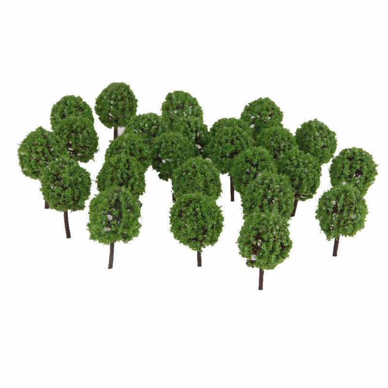 Jual 30 Model Topiary Tree Train Railway Architecture Diorama Scenery 3 ...