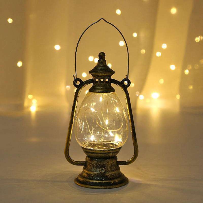 Promo Traditional LED Oil Lantern Battery Operated Hanging NightStand ...