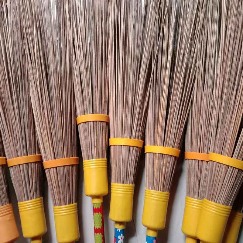 Jual Sapu Lidi Taman / Halaman Gagang Panjang Model Bulat Dan Oval Di ...