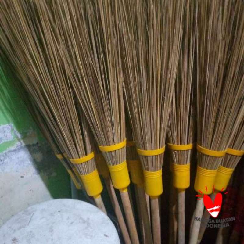 Jual Sapu Lidi Taman / Halaman Gagang Panjang Model Bulat dan Oval di ...