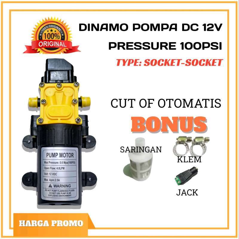 Promo Mesin pompa Dc 12V 4.0 Lpm / Dinamo Pompa Dc High Pressure ...