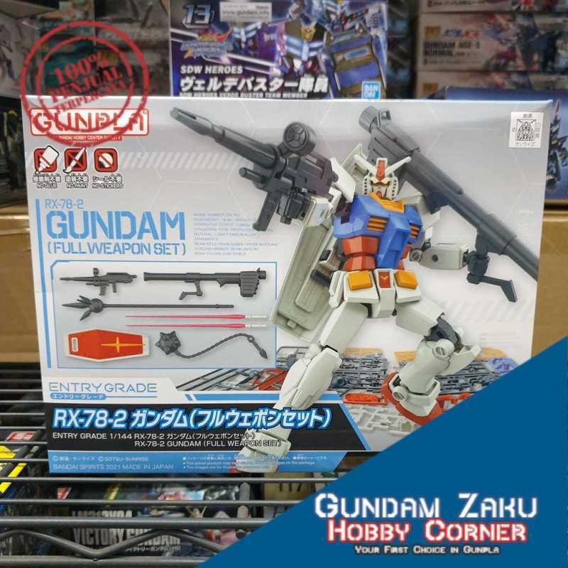 Jual Entry Grade Rx-78-2 Gundam Full Weapon Set Bandai Rx 78-2 Di ...
