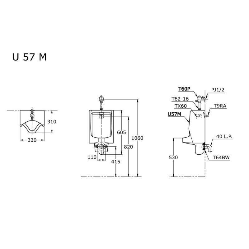Jual Urinal Toto U57m / Urinoir Toto Moslem Type / Urinal Toto Tipe ...