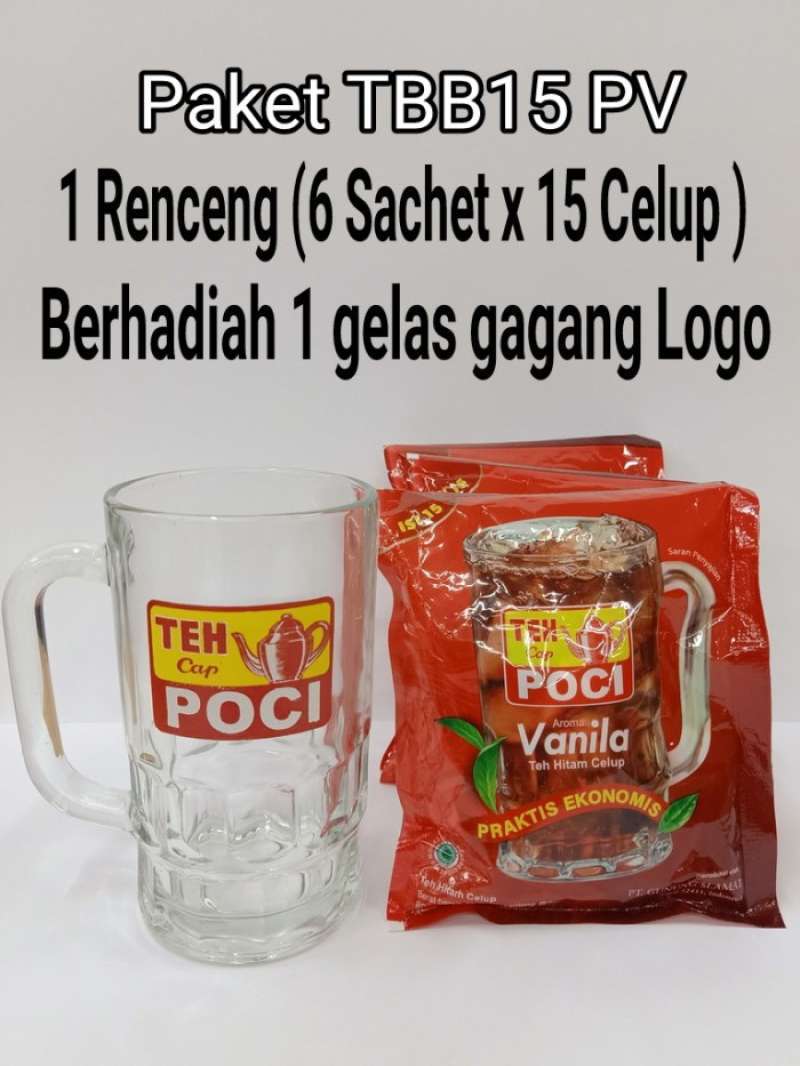 Promo Paket Teh Celup 90s - Teh Poci Rasa Vanila - Free Gelas Logo ...