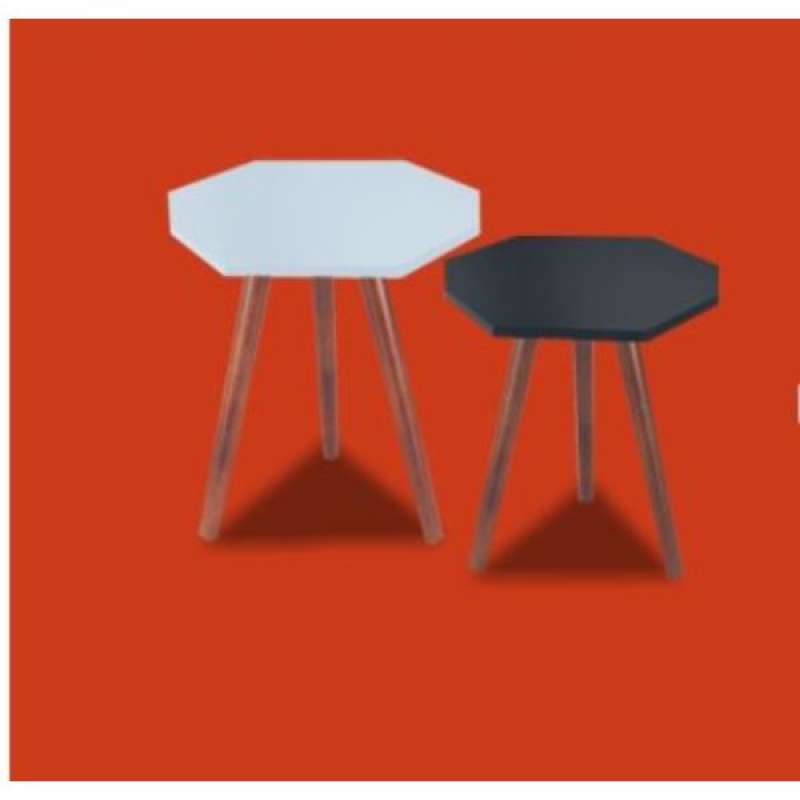 Promo MEJA TAMU HEXAGONAL KOMBINASI HITAM PUTIH Diskon 48% di Seller ...