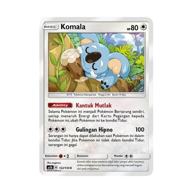 Jual Pokemon Indonesia Trading Card Komala AS1b 132-150 C di Seller ...