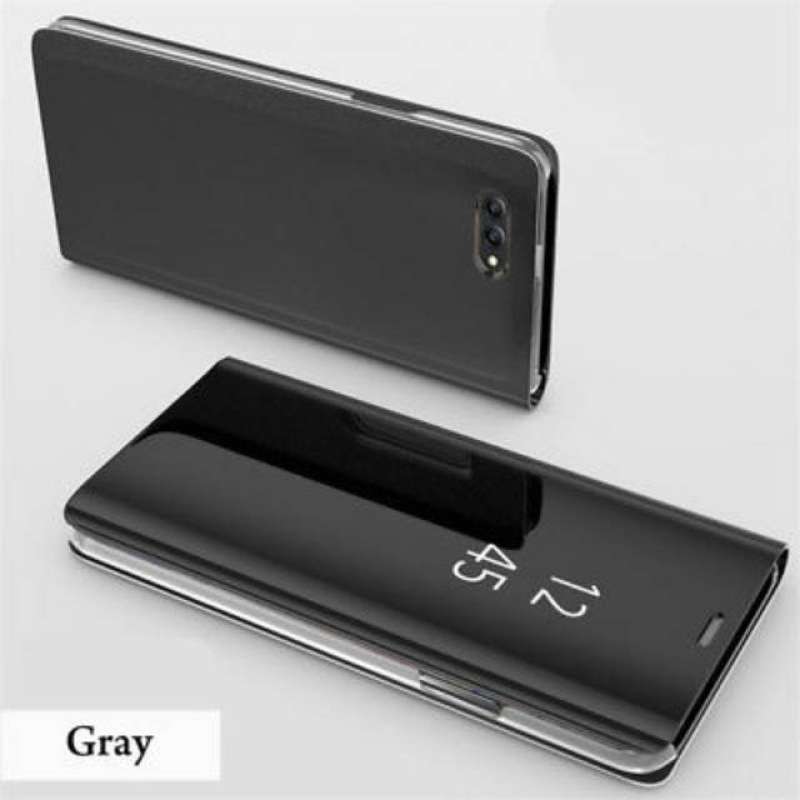 Promo Oppo A3s / Realme C1 Flip Clear View Standing Mirror Cover Case ...