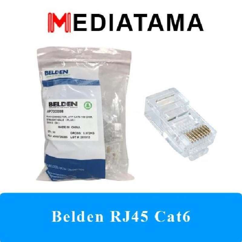 Jual Belden Konektor Rj45 Cat6 Isi 50pcs Belden Connector Rj 45 Di ...