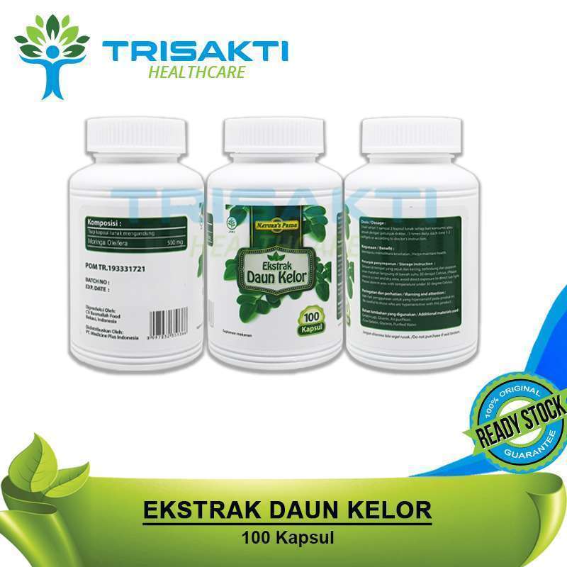 Jual Nature's Pride Ekstrak Daun Kelor Obat Herbal Alami Isi 30/100 ...