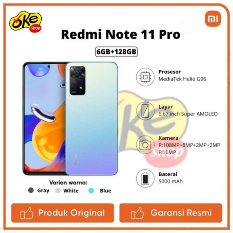 Promo Xiaomi Redmi Note 11 Pro Smartphone (6/128gb) Garansi Resmi ...