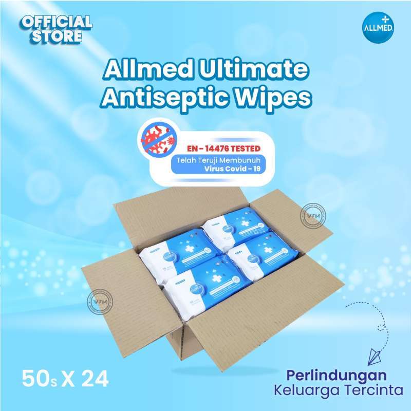 Jual Allmed Ultimate Antiseptic Wipes 50s x 24 (Carton) di Seller ...
