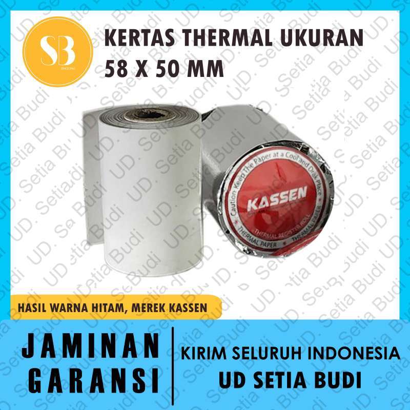 Jual Kertas Thermal Ukuran 58 x 50 mm di Seller TOKO SETIABUDI - Alon Alon Contong, Kota ...