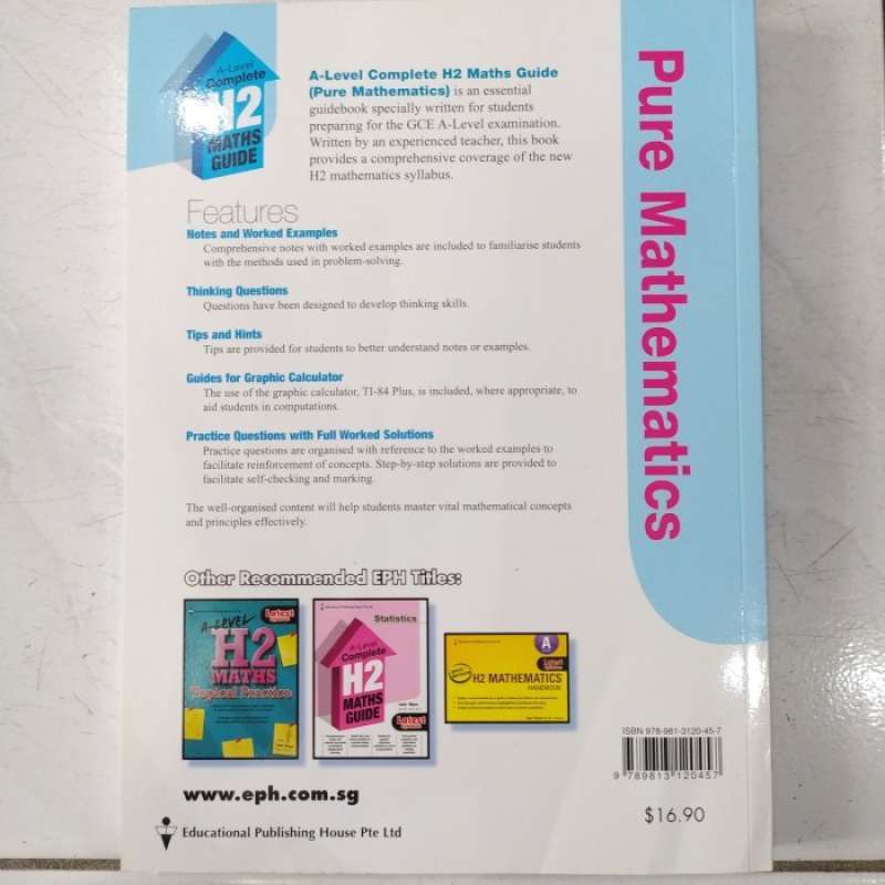 Promo Original A - Level Complete H2 Maths Guide Latest Syllabus Buku ...