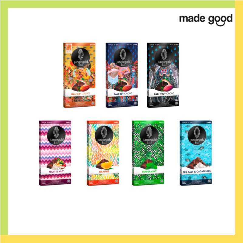 Promo Dark Chocolate Bali Junglegold Cacao Cokelat Vegan 100gr Non ...