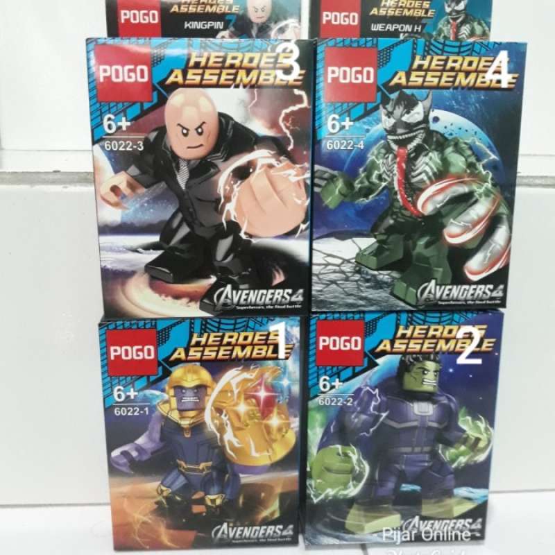 Jual LEGO BOOTLEG MINIFIGURE BESAR THANOS VENOM SPIDERMAN HULKBUSTER ...
