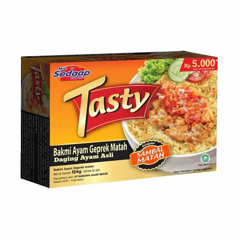 Jual Mie Sedap Tasty Bakmie Geprek Matah Mie Instant [124 g/ Kotak] di ...