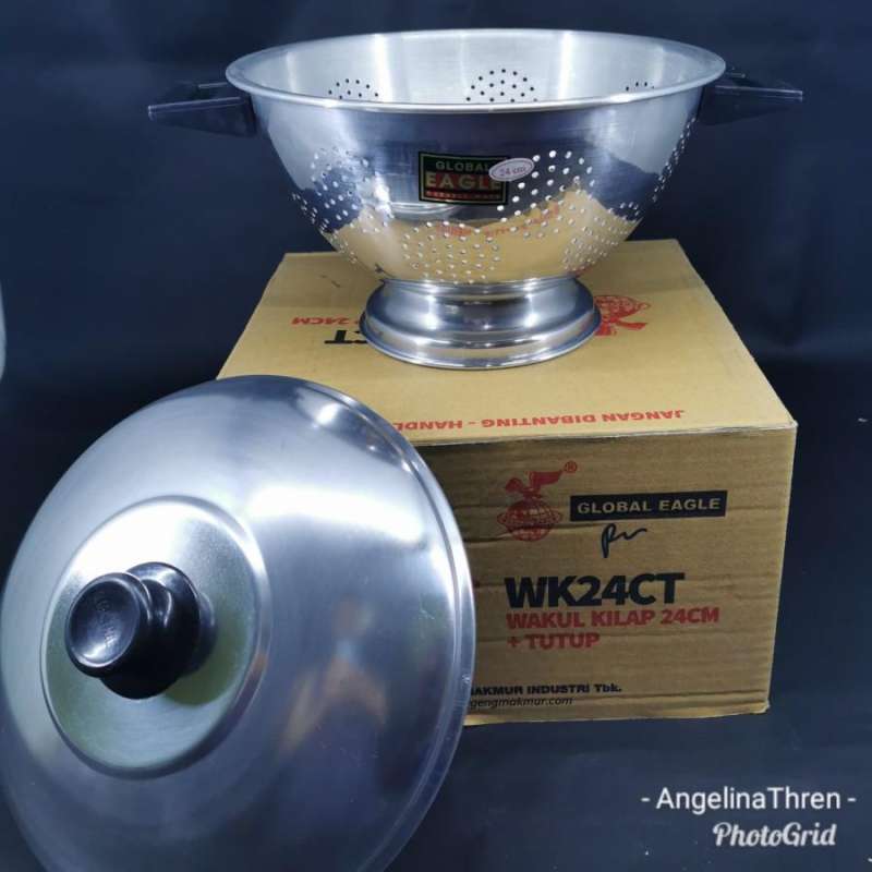 Jual wakul nasi alumunium Uk 24CM /wakul kalip + tutup 24cm di Seller ...