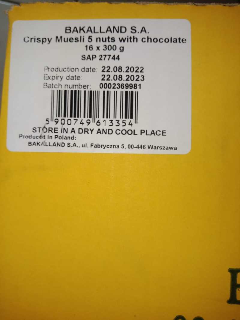 Jual Bakalland Ba! / Crunchy Muesli 5 Nuts & Honey / 300 Gr Gram ...