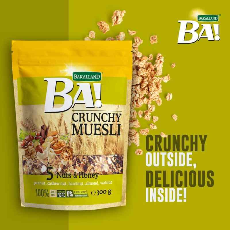 Jual Bakalland Ba! / Crunchy Muesli 5 Nuts & Honey / 300 Gr Gram ...