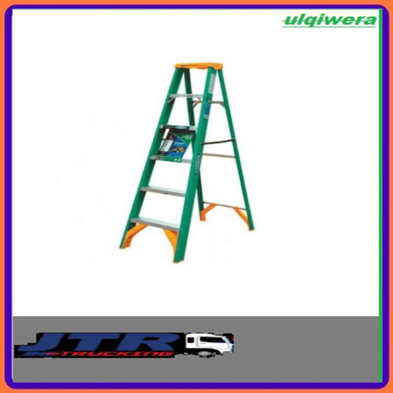 Promo Werner Tangga Fiber Glass 8 Step 2.4 Mtr - Hijau Diskon 5% di ...
