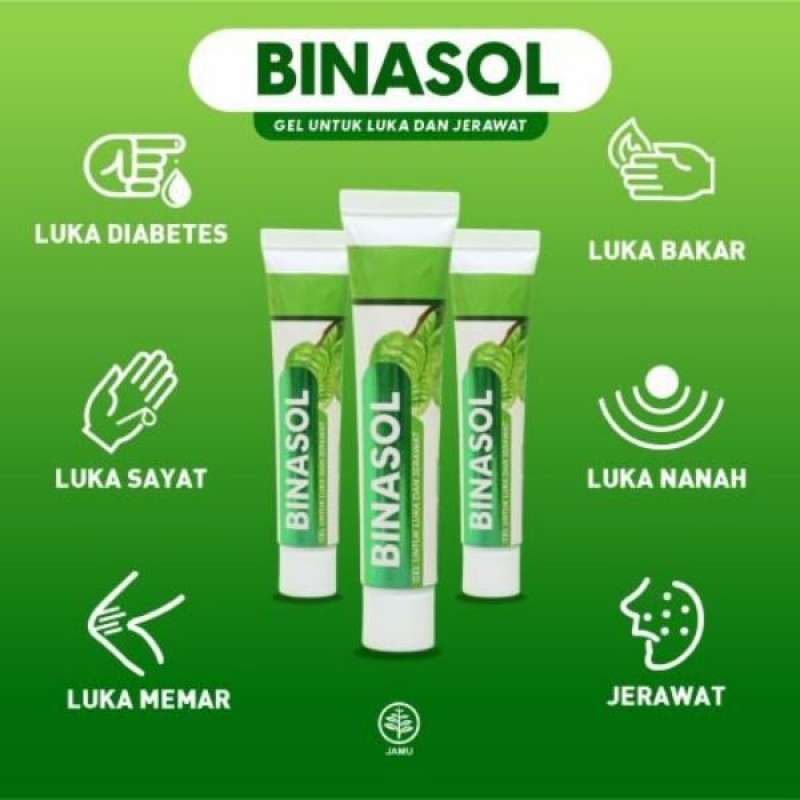 Jual Binasol Gel Obat Salep Luka Diabetes Bakar Sesar Operasi Gatal ...