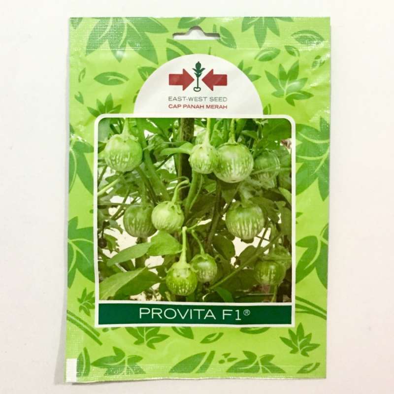 Jual Benih Bibit Terong Lalap Bulat Hijau PROVITA F1 Cap Panah Merah SP ...