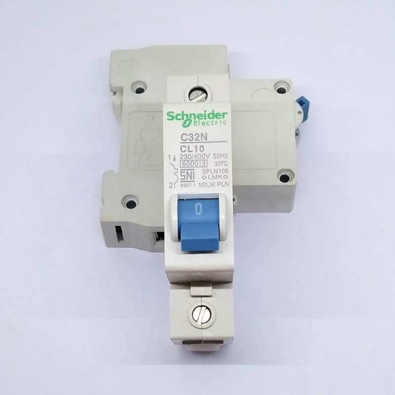 Promo Mcb 10a Schneider Sni Biru Pln Cl10 C32n Breker 2200 Watt Kwh Spln Diskon 30% Di Seller ...