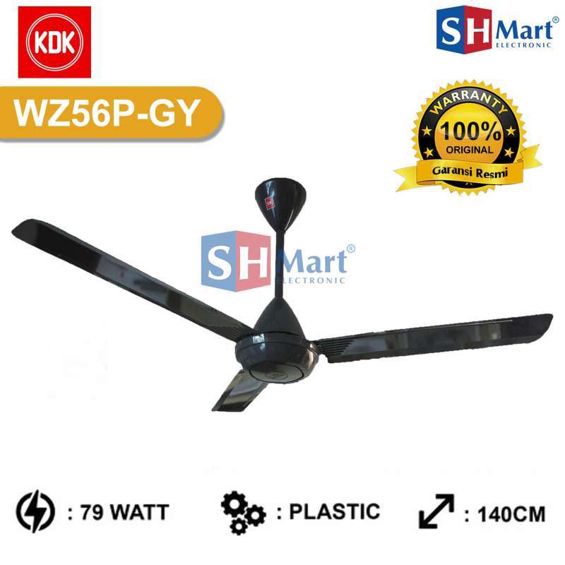 Jual KDK Ceiling Fan / Kipas Angin Gantung Plafon wz-56P Dark Grey di Seller SHMART ELECTRONIC ...