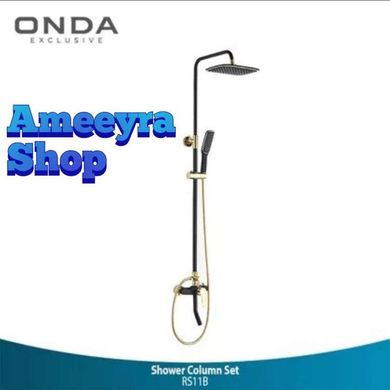 Promo Rain Shower Column Set Onda Exclusive RS11 Gold Hose Material ...