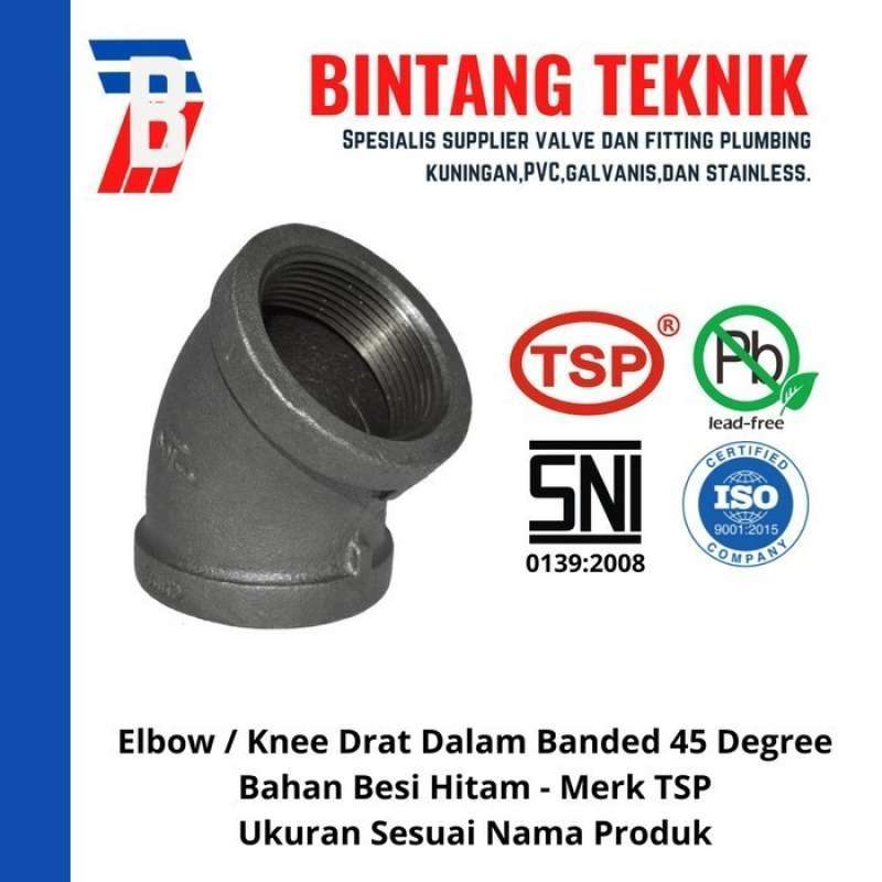 Jual Elbow / Knee 1 Inch Besi Hitam Tsp 45 Derajat Di Seller Toko ...