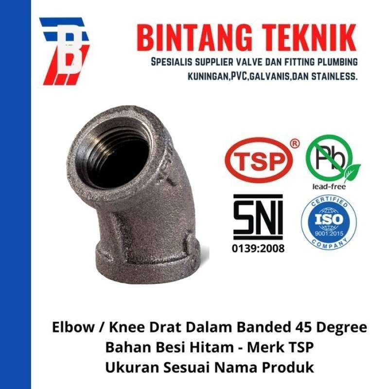 Jual Elbow / Knee 1 Inch Besi Hitam Tsp 45 Derajat Di Seller Toko Bintang-teknik - Mangga Besar ...