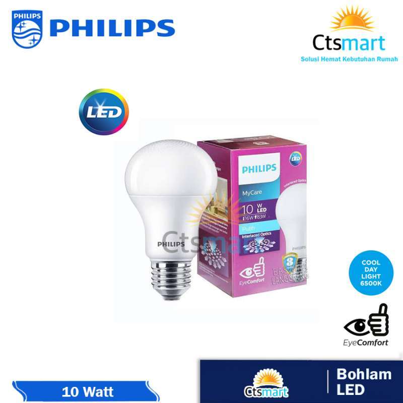 Promo Lampu Bohlam Led Philips 10 Watt Putih/cool Daylight (10w 10 W 10watt) Diskon 6% Di Seller ...