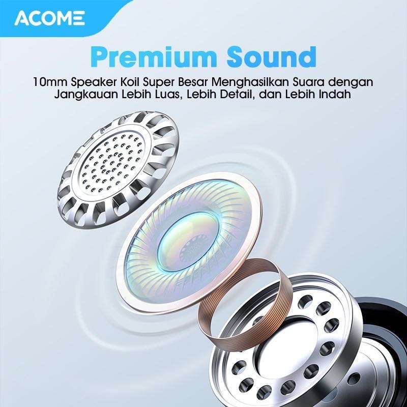 Jual Acome Anc Tws Headset Earphone Bluetooth 5.2 Enc Call Noise ...