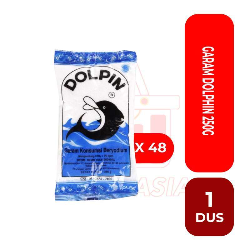 Jual GARAM DOLPHIN 1 DUS (48X250G) di Seller Toko Asia Pamulang - Toko ...